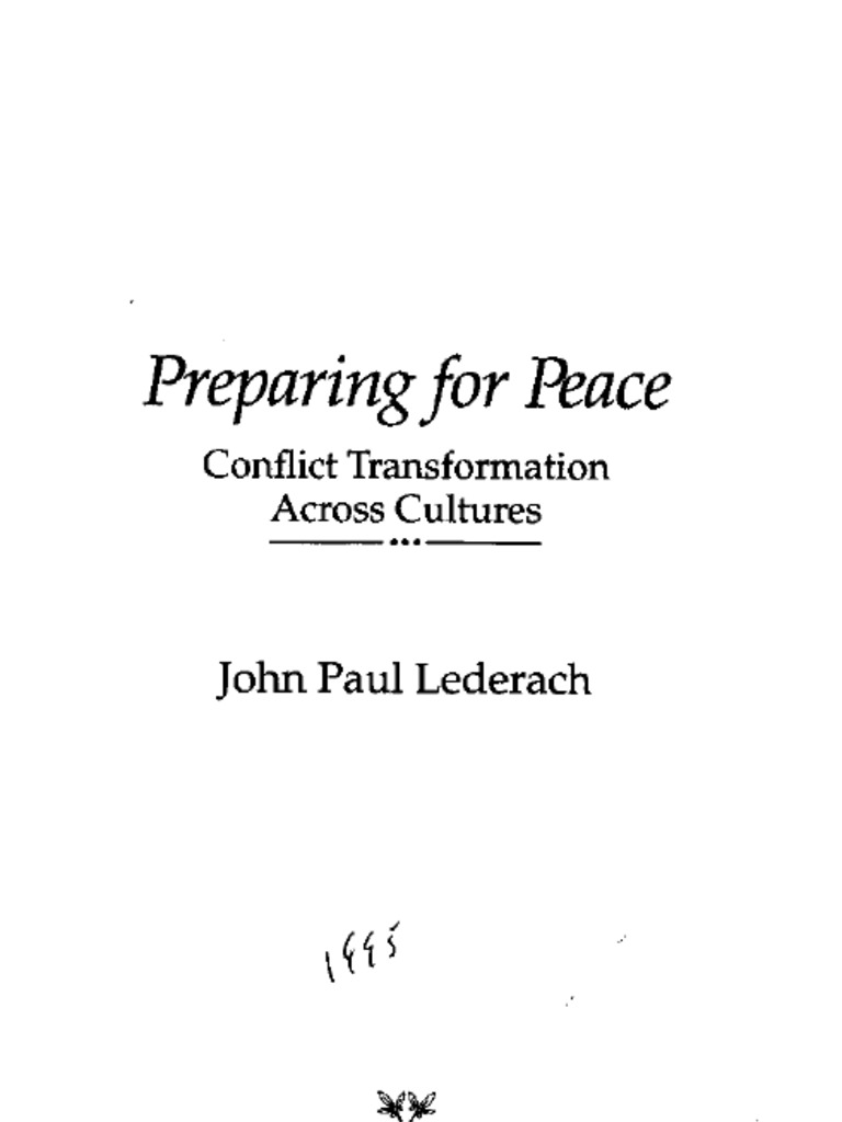 Preparing For Peace - John Paul Lederach | PDF