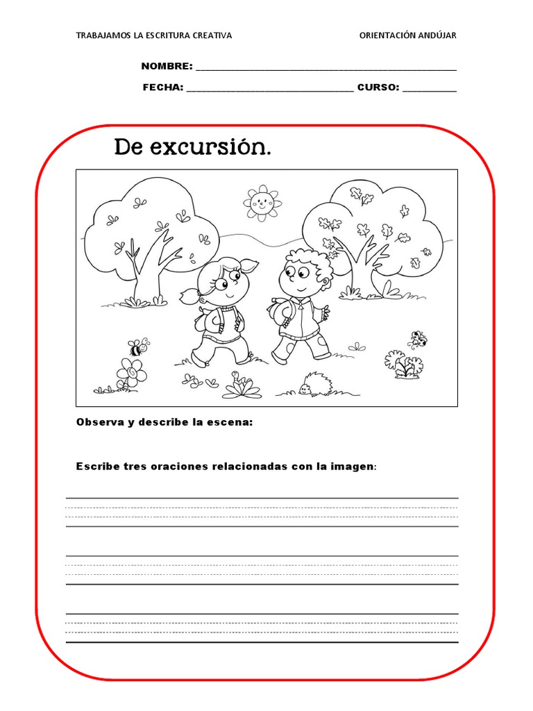 Trabajamos La Expresión Escrita. Observa y Describe La Escena Fichas 1 ...