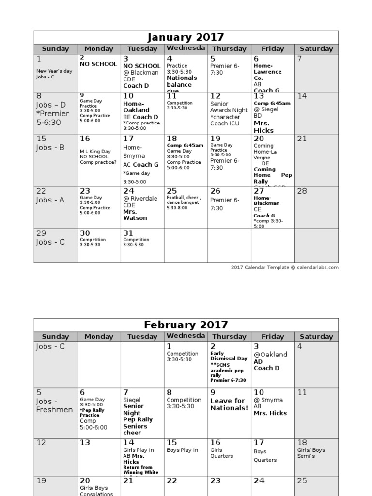 2017-2018 Calendar | PDF | November Observances | Traditions