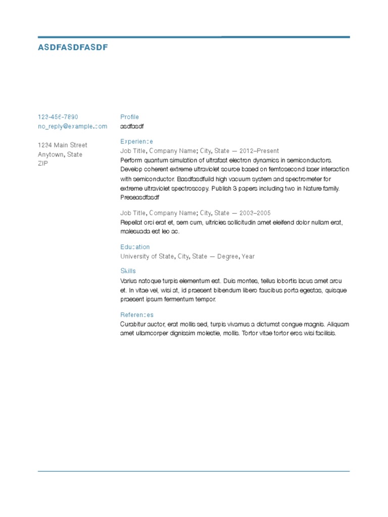 Asdfasdfasdf: Profile 123-456-7890 | PDF