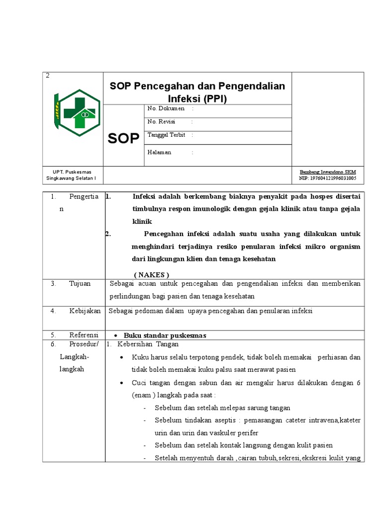Sop Ppi | PDF