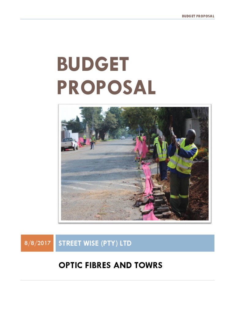 Budget Proposal: Optic Fibres and Towrs | PDF | Loans | Economies