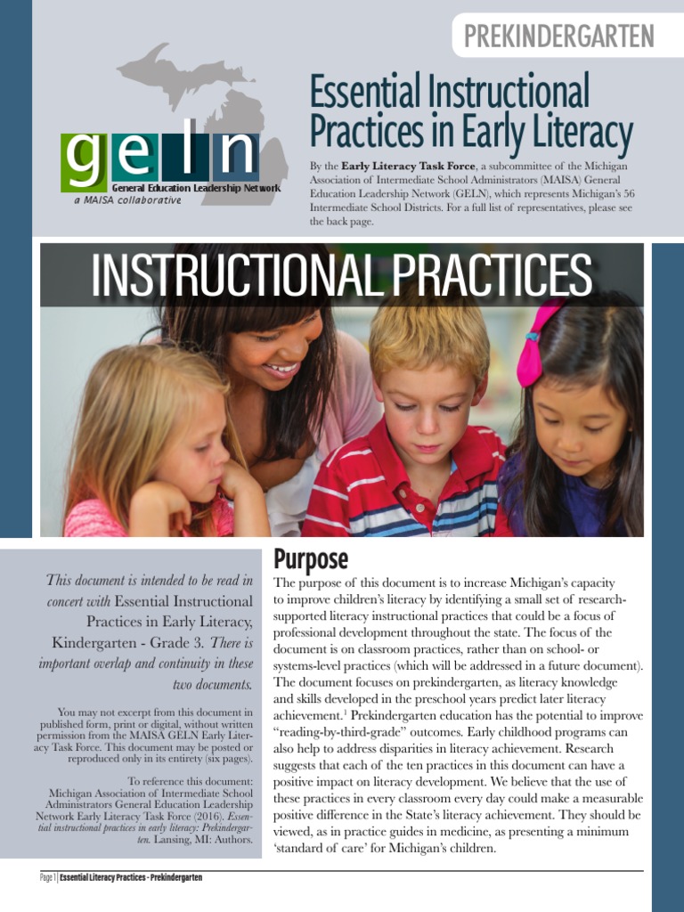 Pre-K Literacy Essentials 3 2016 | PDF | Literacy | Reading (Process)