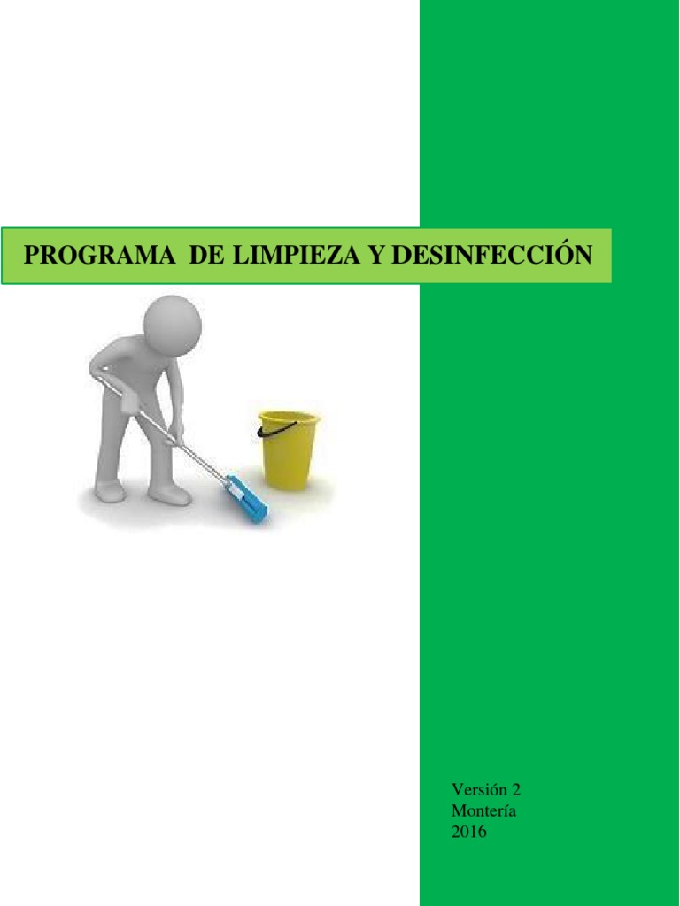 Programa de Limpieza y Desinfección | PDF | Detergente | Saneamiento