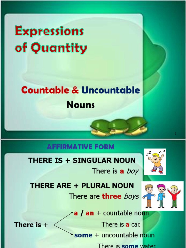 Quantity Expressions. | Grammatical Number | Plural