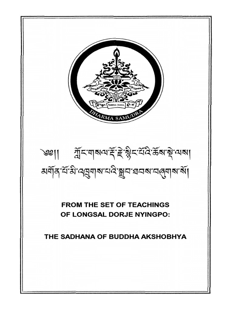 The Sadhana of Buddha Akshobhya PDF | PDF | Padmasambhava | Buddhist ...