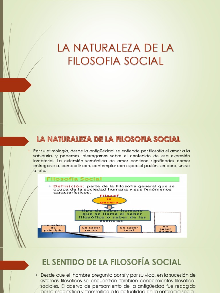 La Naturaleza de La Filosofia Social | PDF | Esencia | Sociedad