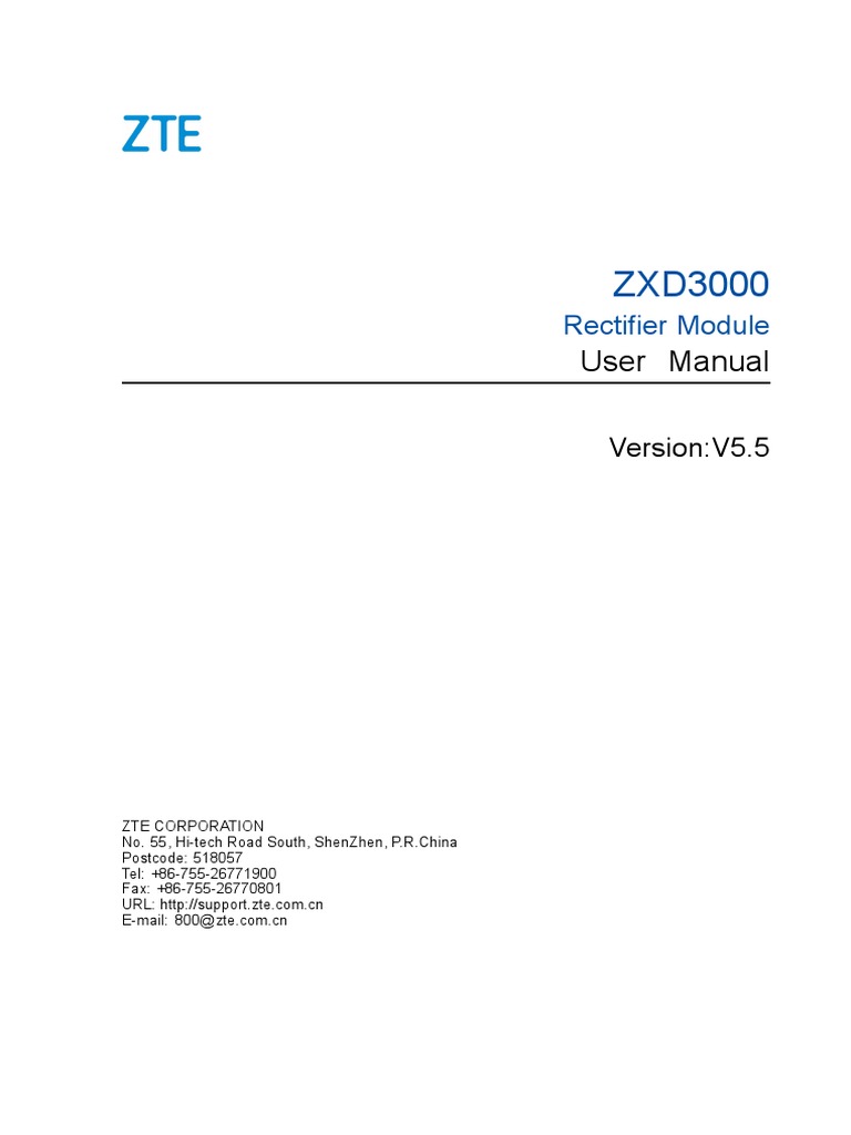 SJ-20141208170916-001-ZXD3000 (V5.5) Rectifier Module User Manual PDF ...