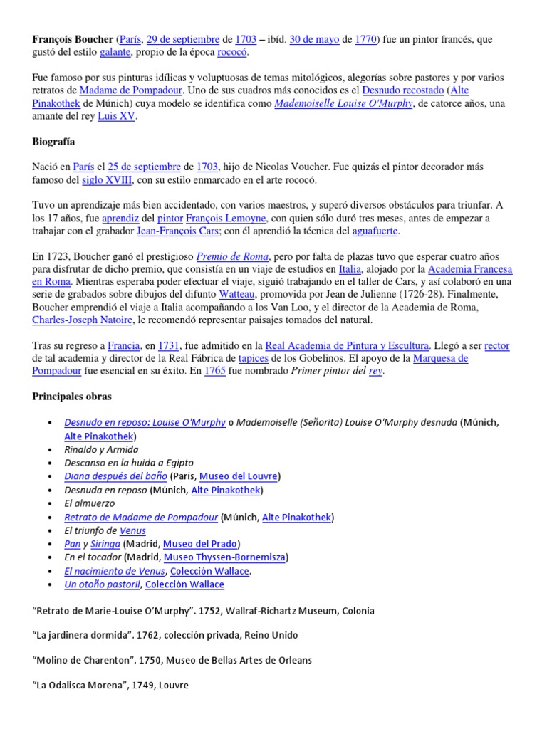 François Boucher | PDF | Artes (general) | Pinturas