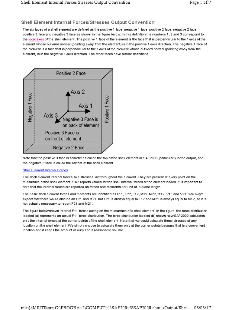 Lokal Axes Sap2000 | PDF | Stress (Mechanics) | Cartesian Coordinate System