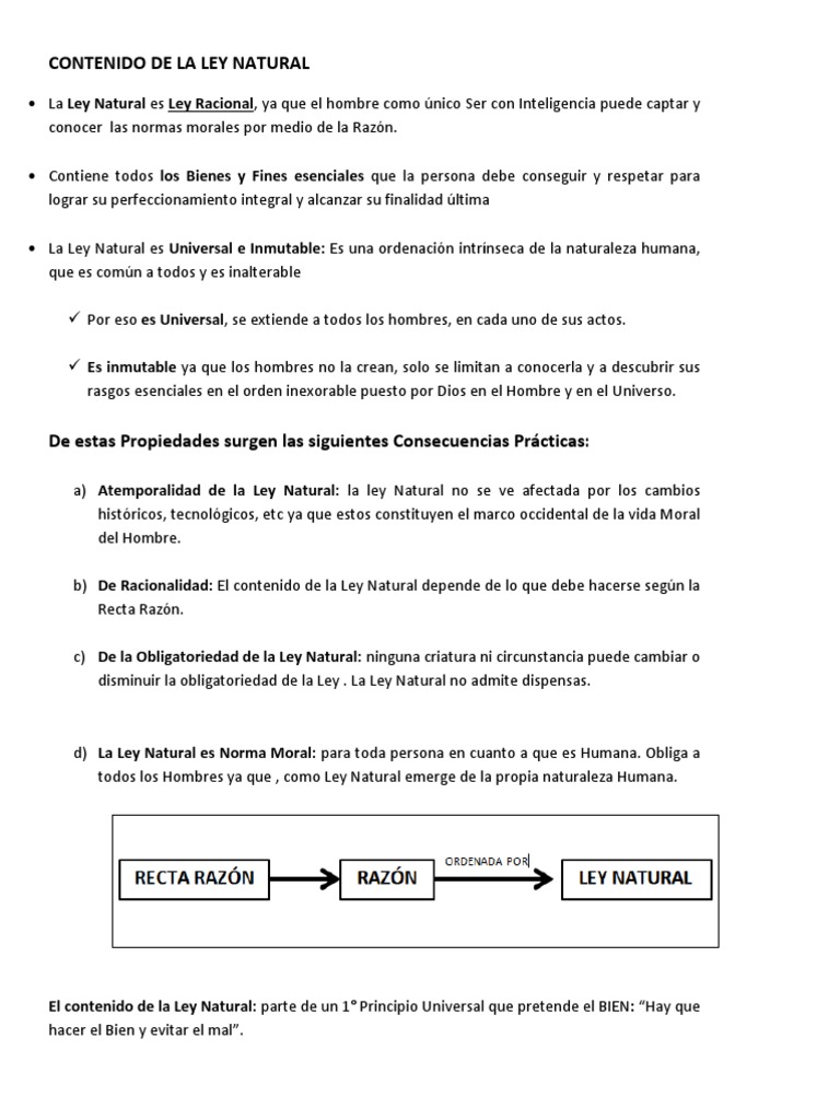Contenido de La Ley Natural | PDF | La Ley natural | Moralidad