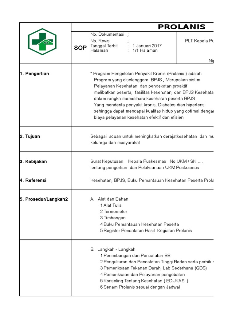 A. Sop Prolanis | PDF