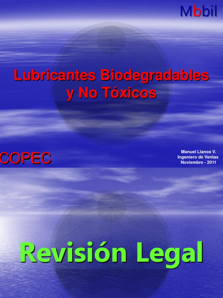 Lubricantes Biodegradables y Normativas | PDF | Lubricante ...