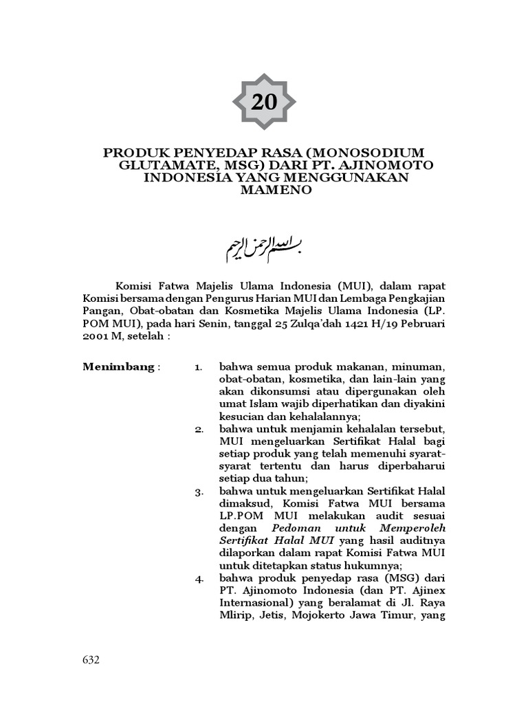 Produk Penyedap Rasa Yg Menggunakan Mamemo | PDF