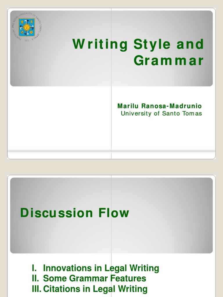 7 - Writing Style and Grammar | PDF | Plain Language | Linguistics
