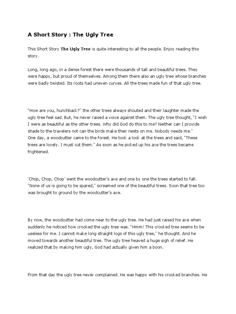 A Short Story: The Ugly Tree | PDF