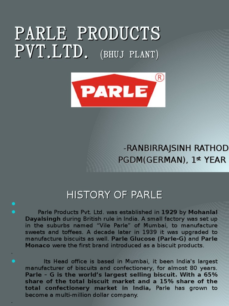 Parle Products PVT | PDF | Retail | Brand