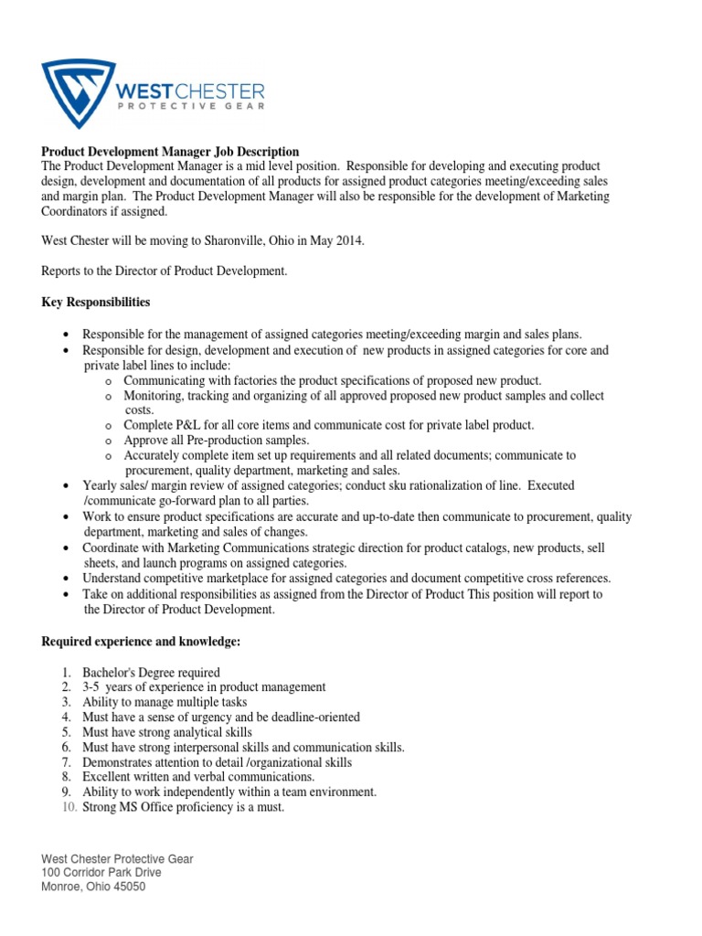 Reference CV - Prod Dev MGR | PDF | Communication | Marketing