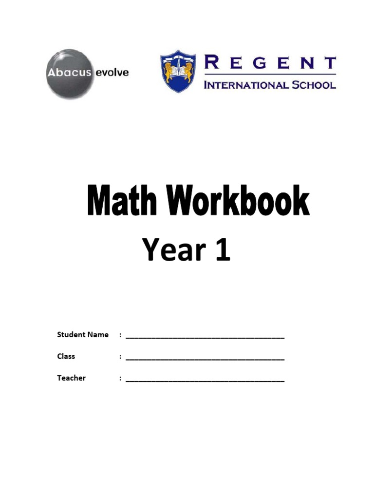 Year 1 Math Workbook Overview | PDF | Teaching Mathematics | Science