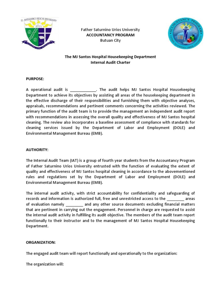 Internal Audit Charter | Internal Audit | Audit