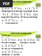 Partitur Angka Gugur Bunga | PDF