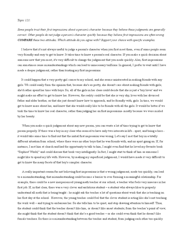 121 First Impressions | PDF | Precedent | Psychological Concepts