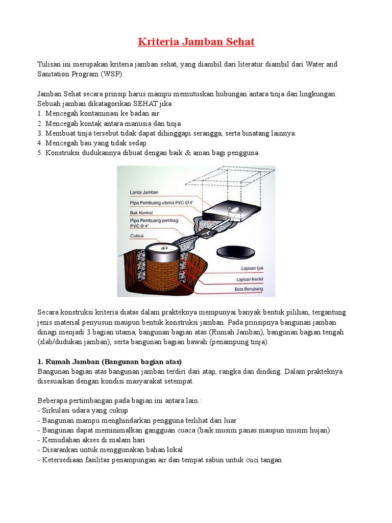 Kriteria Jamban Sehat | PDF
