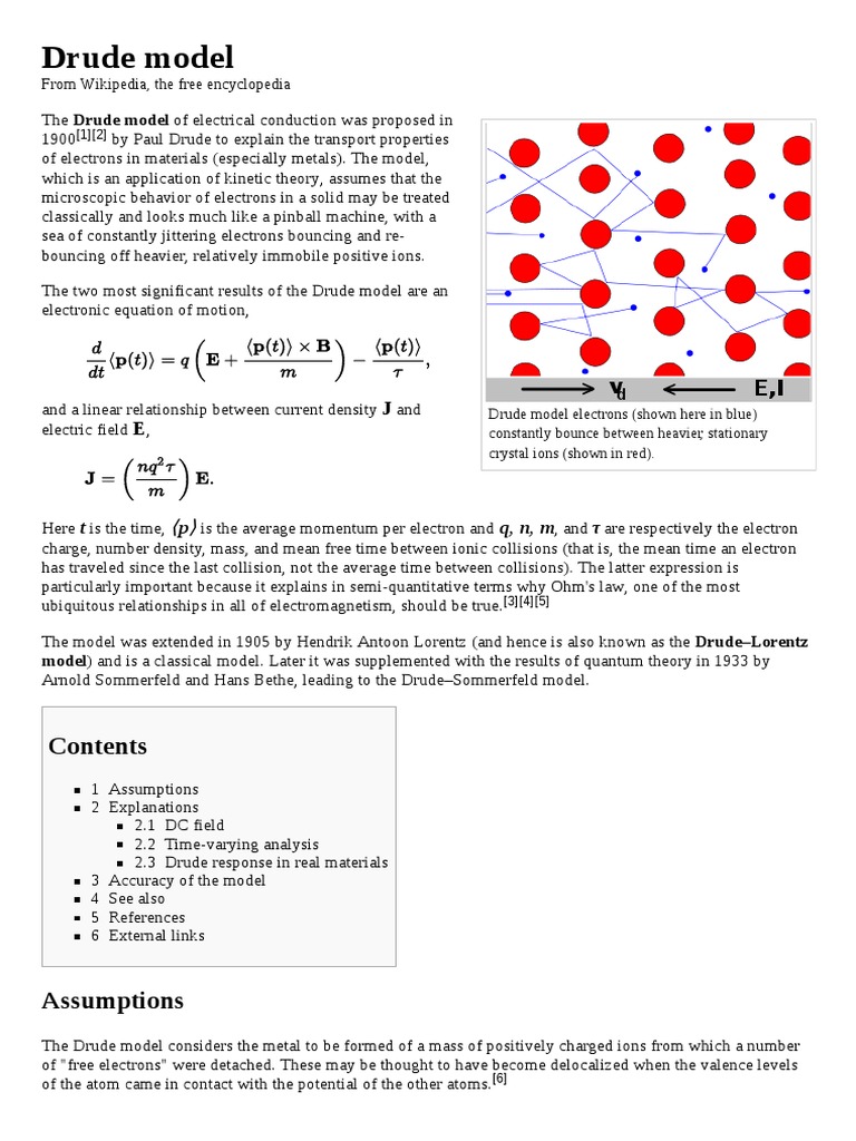 Drude_model.pdf | Classical Mechanics | Nature