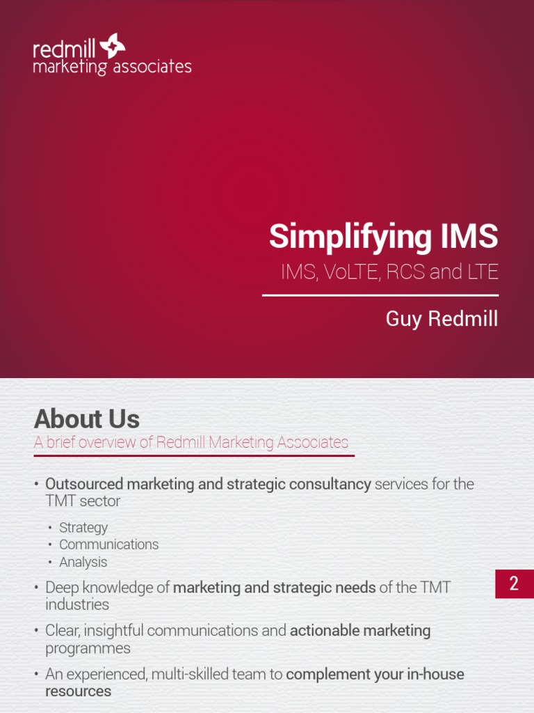 Simplifying IMS: Ims, Volte, Rcs and Lte Guy Redmill | PDF | Ip ...