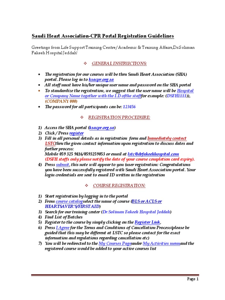 SHA CPR.pdf | Online And Offline | Login