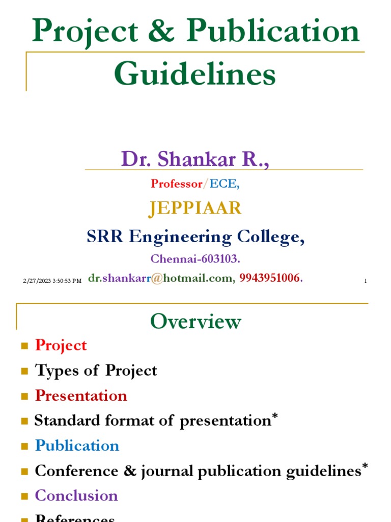 Project Publication Guidelines Finalised | PDF | Abstract (Summary ...