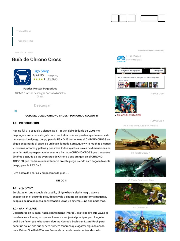 Guía de Chrono Cross | PDF | Ocio