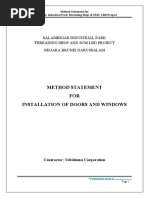 Method Statement For Aluminium Windows and Doors Related Glazing) (K ...