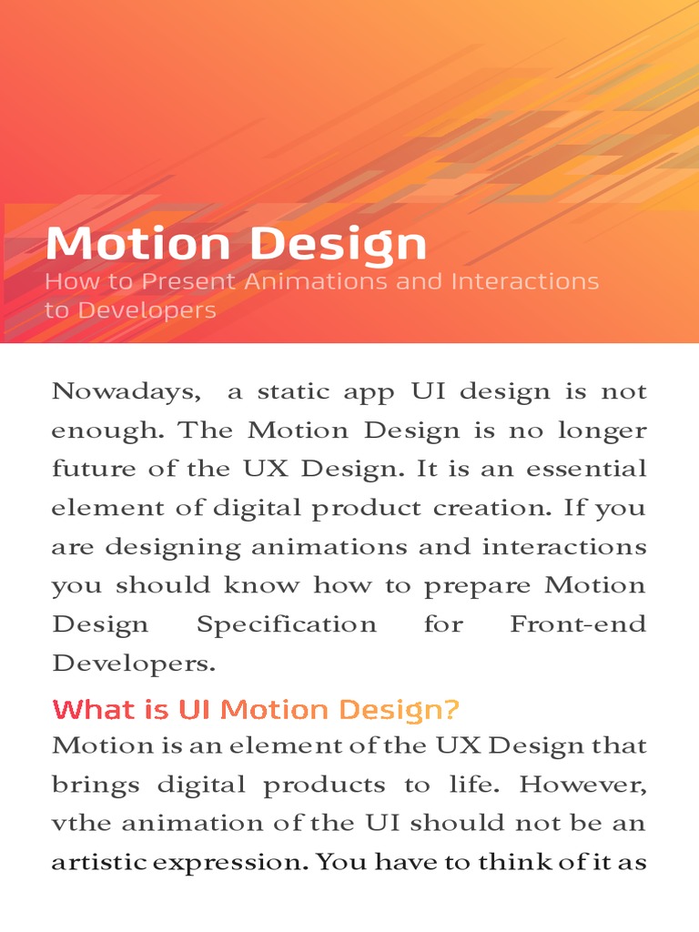 Motion Design: How To Present Animations and Interactions To Developers ...