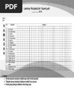 Lembar Mutabaah Harian | PDF