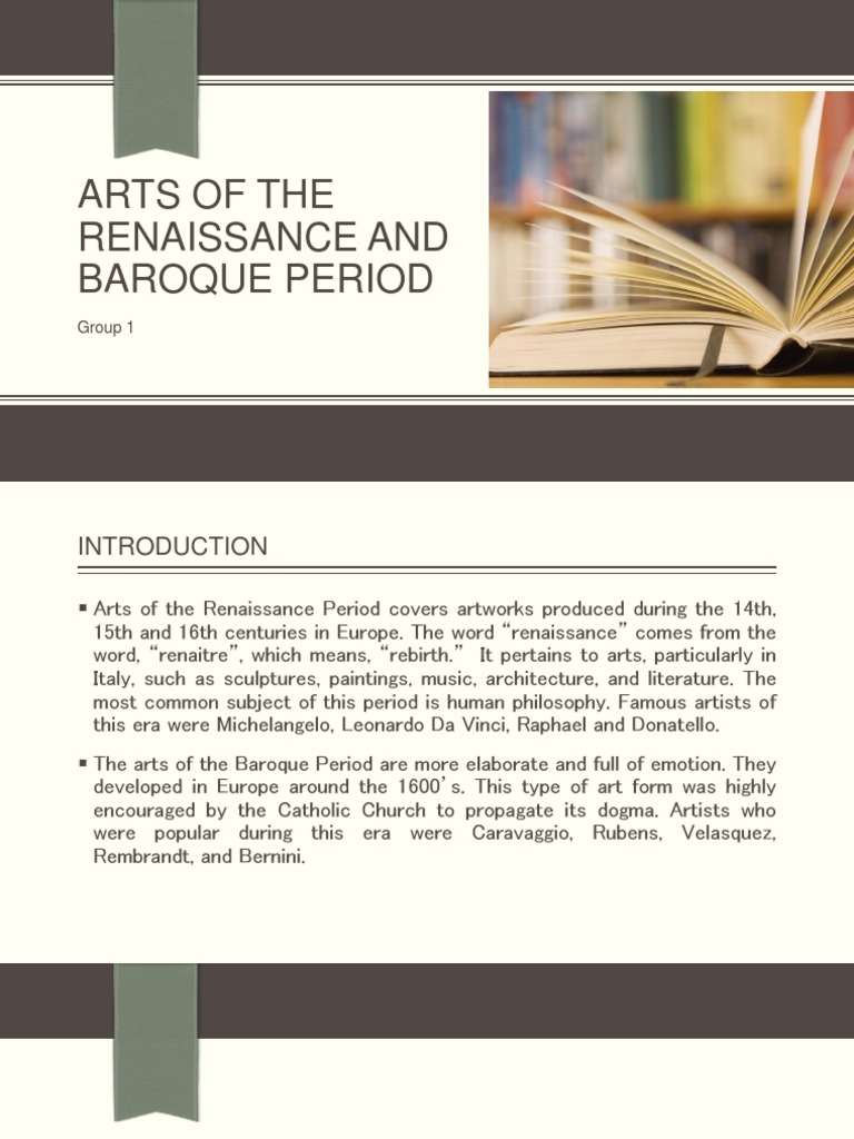 Renaissance and Baroque Art Overview | PDF | Michelangelo | Renaissance