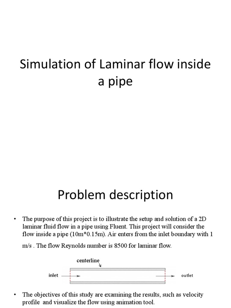 Simulation of Lamellar Flow Inside A Pipe | PDF | Laminar Flow | Fluid ...