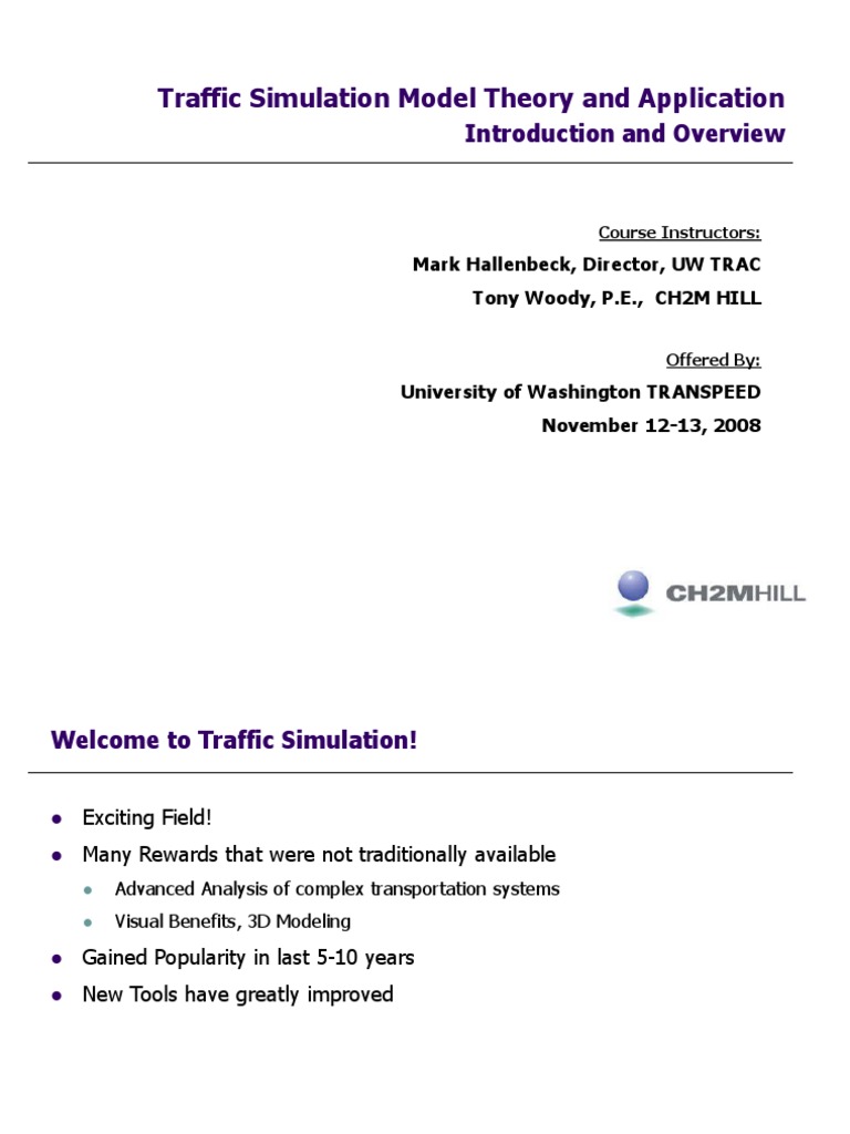 Traffic Simulation Model Theory and Application | PDF | Simulation | 3 ...