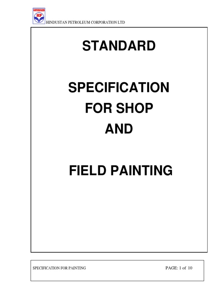 HPCL Painting Specification Guidelines | PDF | Specification (Technical ...