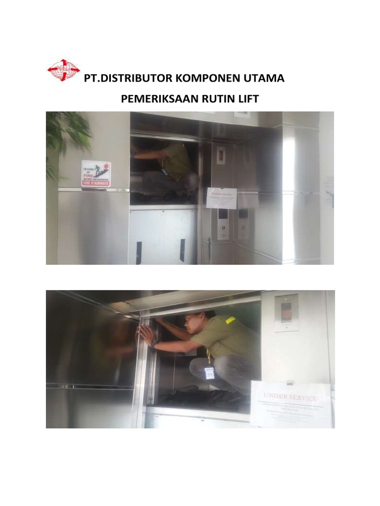 PT - Distributor Komponen Utama Pemeriksaan Rutin Lift | PDF