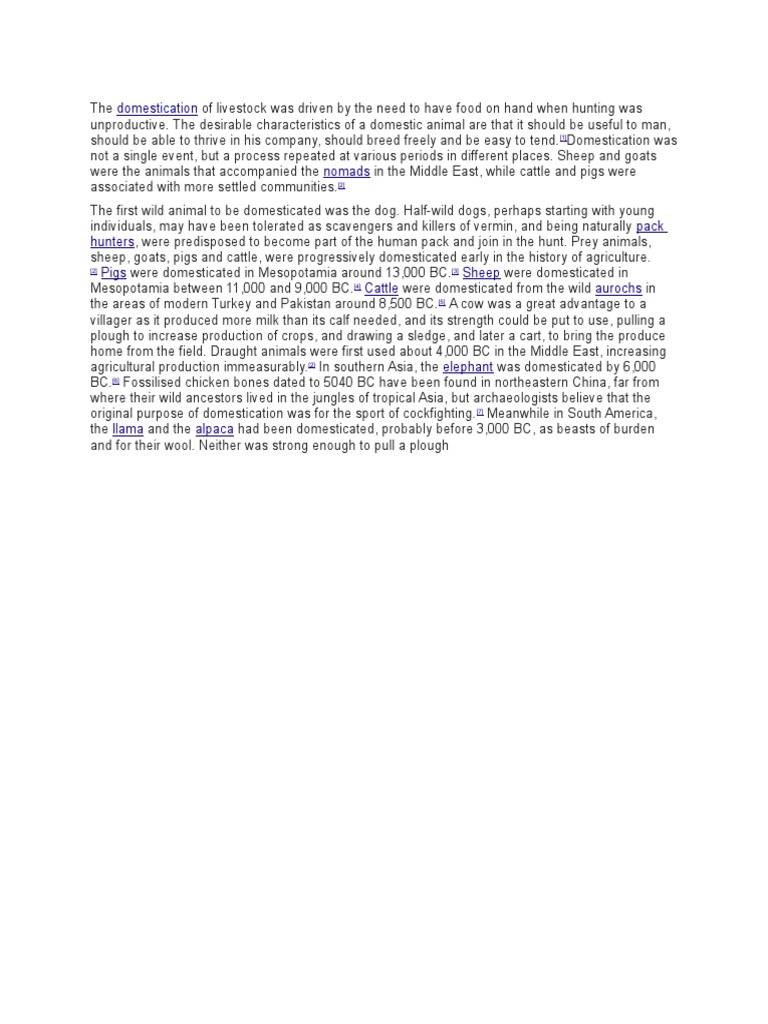 Domestication | PDF | History