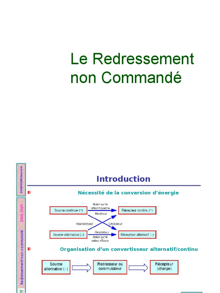 3 - La Conversion Alternatif - Continu | PDF | Redresseur ...