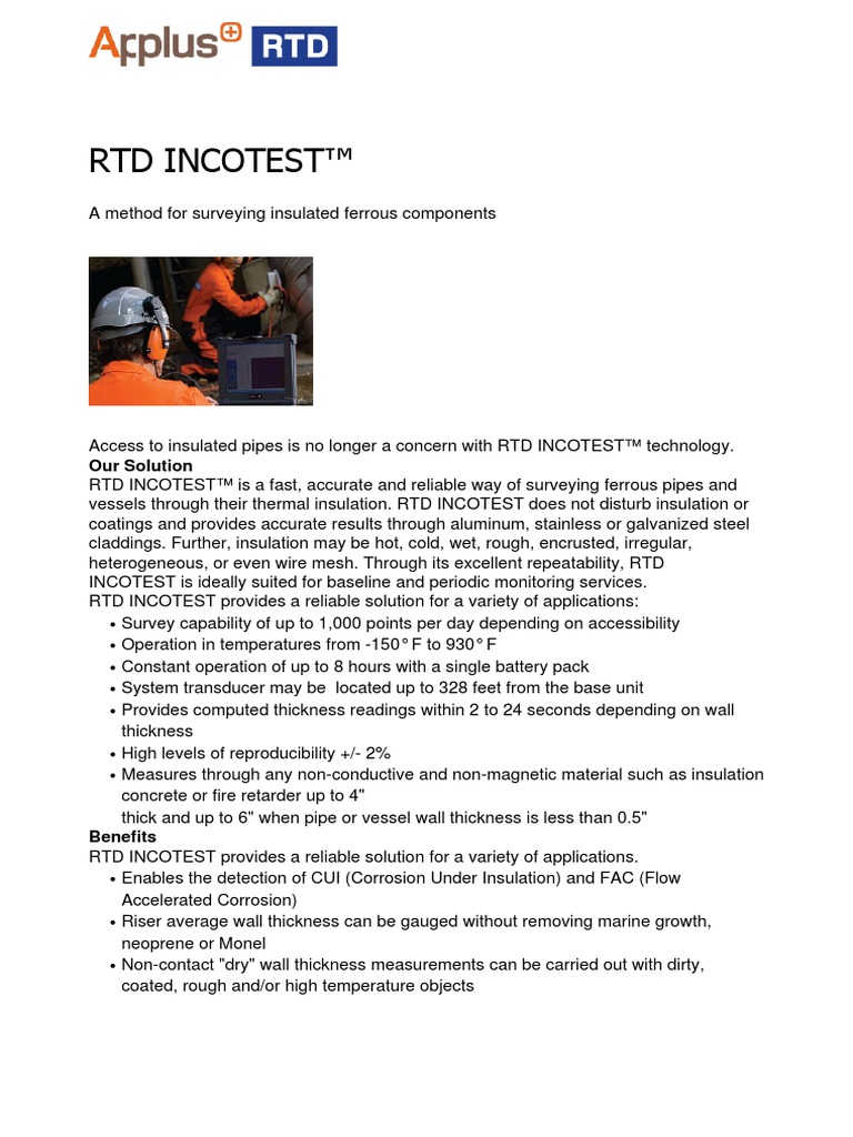 RTD Incotest | PDF | Corrosion | Thermal Insulation