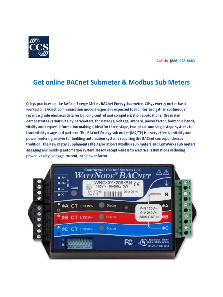 BACnet Energy Meter | Ct Scan | Electrical Engineering