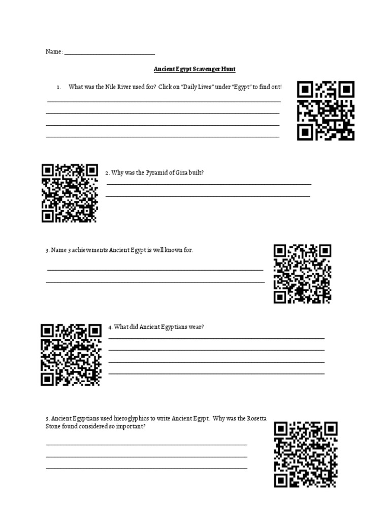 QR Code Activity | PDF