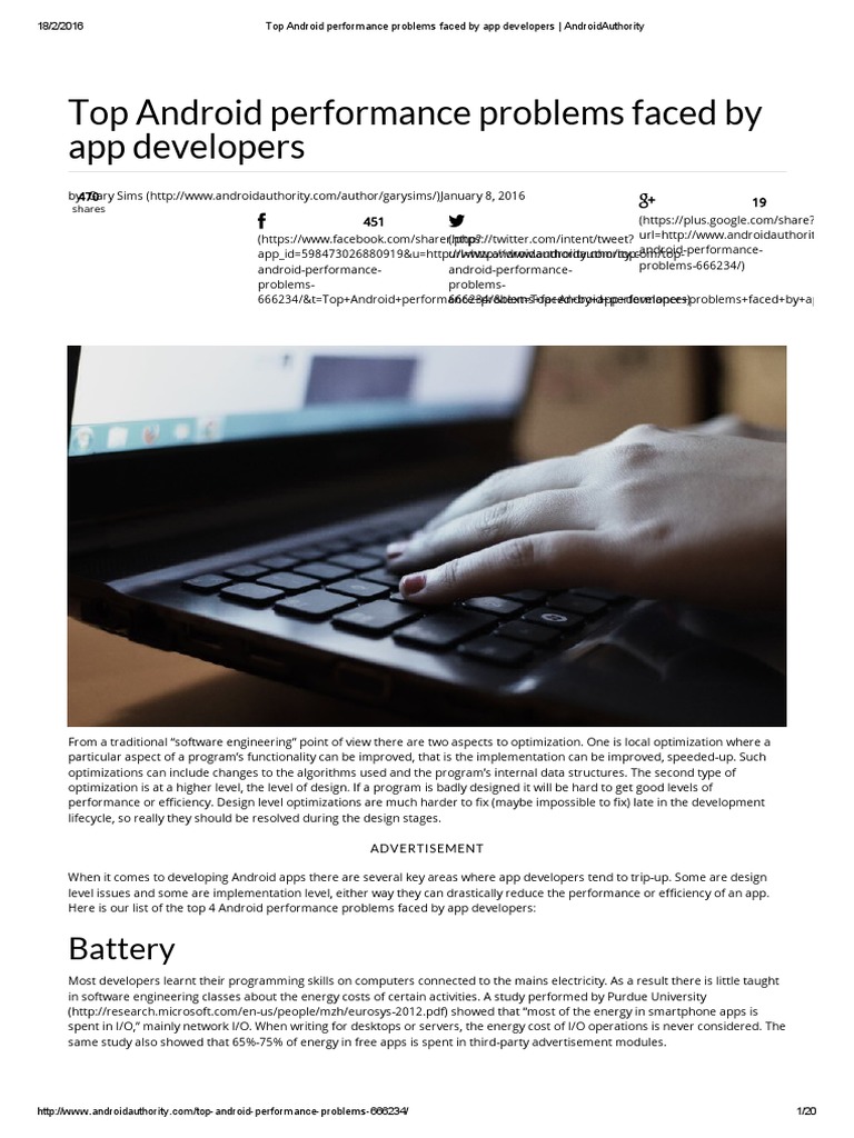Top Android Performance Problems Faced by App Developers - AndroidAuthority | PDF | Thread ...