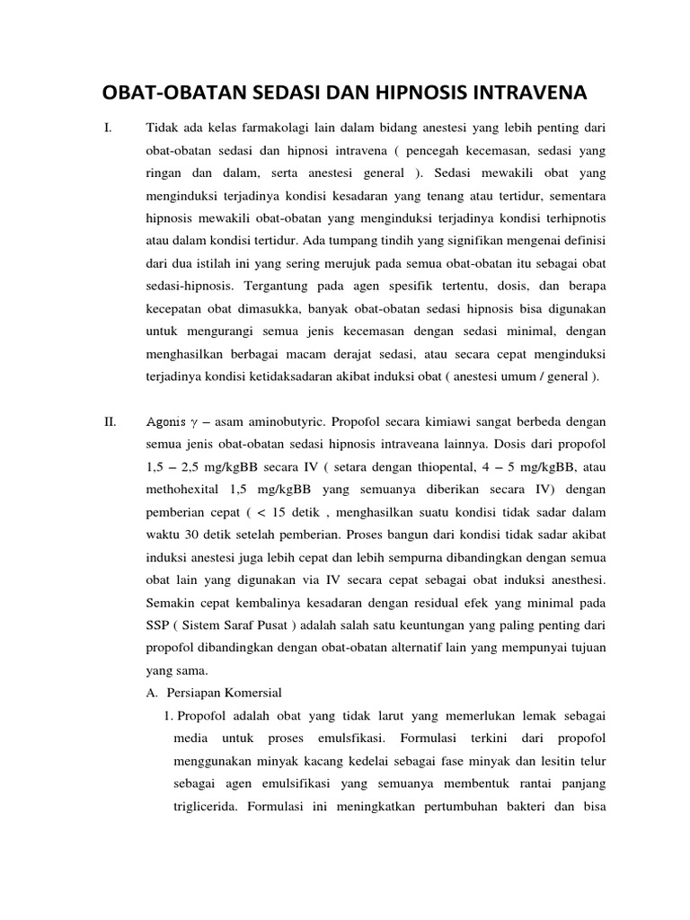 Obat-Obatan IV Hipnosis Dan Sedasi | PDF | Pengembangan Diri ...