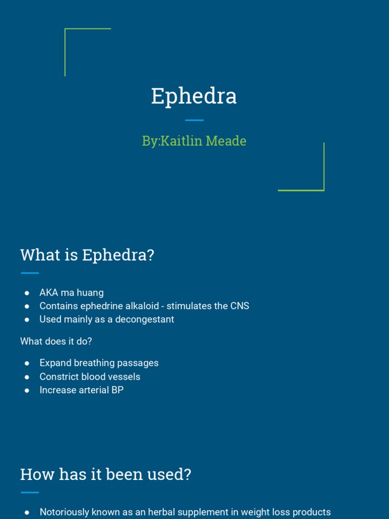Ephedra | PDF | Clinical Medicine | Pharmacology