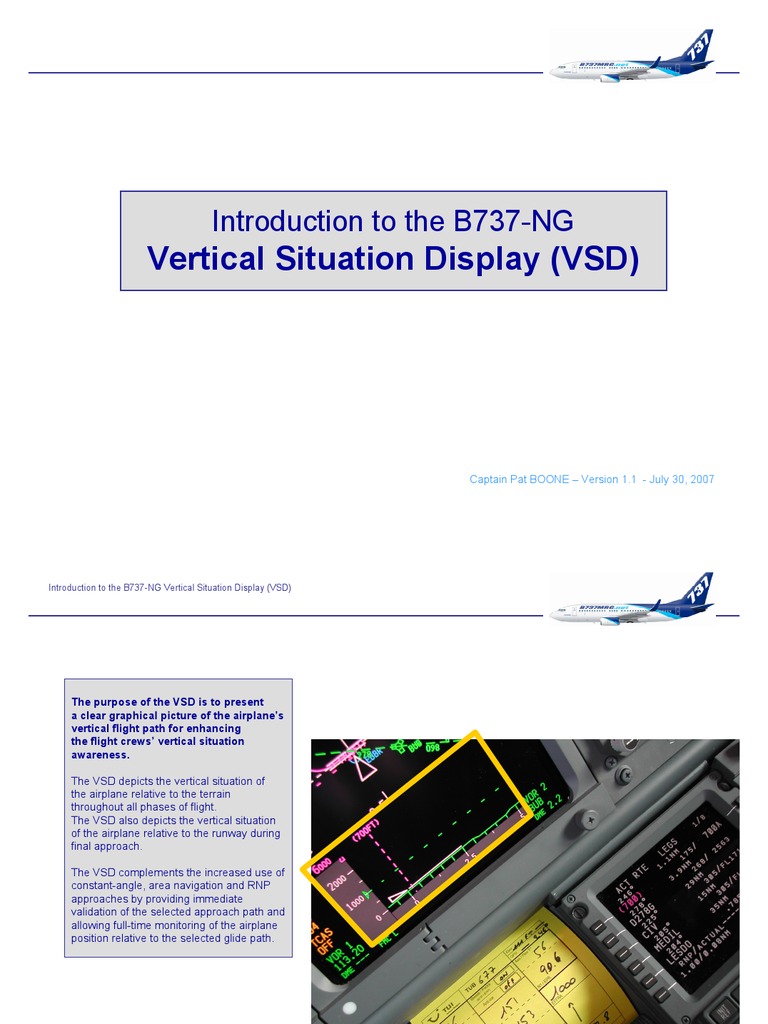 737 NG Vertical Situation Display VSD | PDF | Aviation | Aerospace
