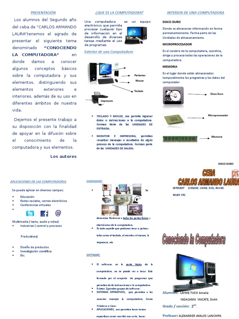 Conociendo La Computadora | PDF | Tecnología de medios | Informática
